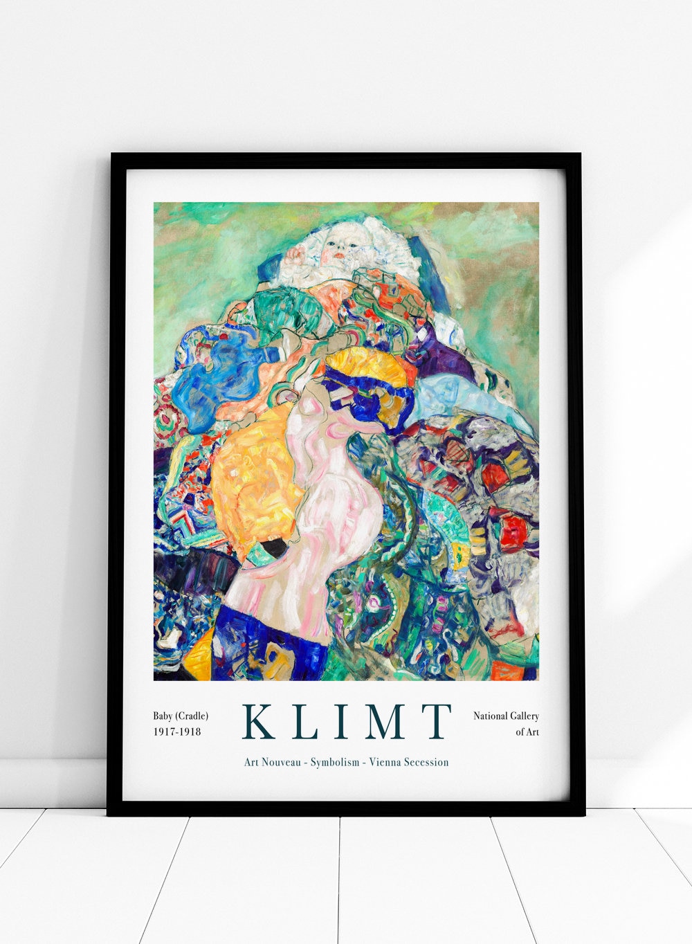 Gustav Klimt Baby Cradle 1917-1918 Vintage Exhibition Poster Art Print ...