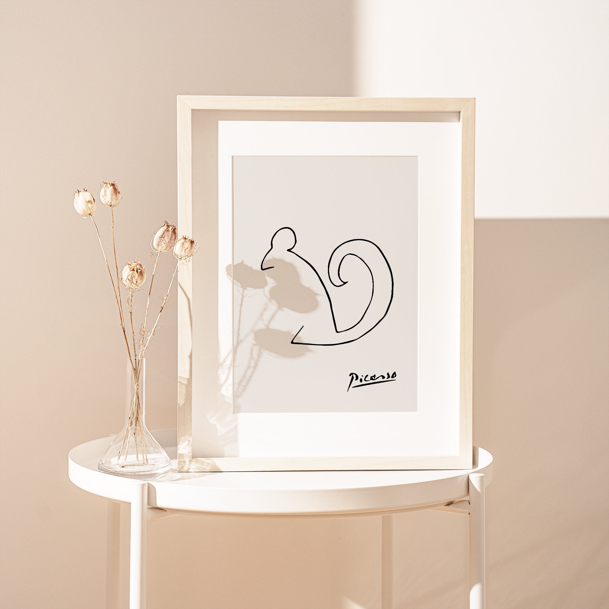 Pablo Picasso Squirrel Sketch Line Drawing Art Print | Esquisse, L ...