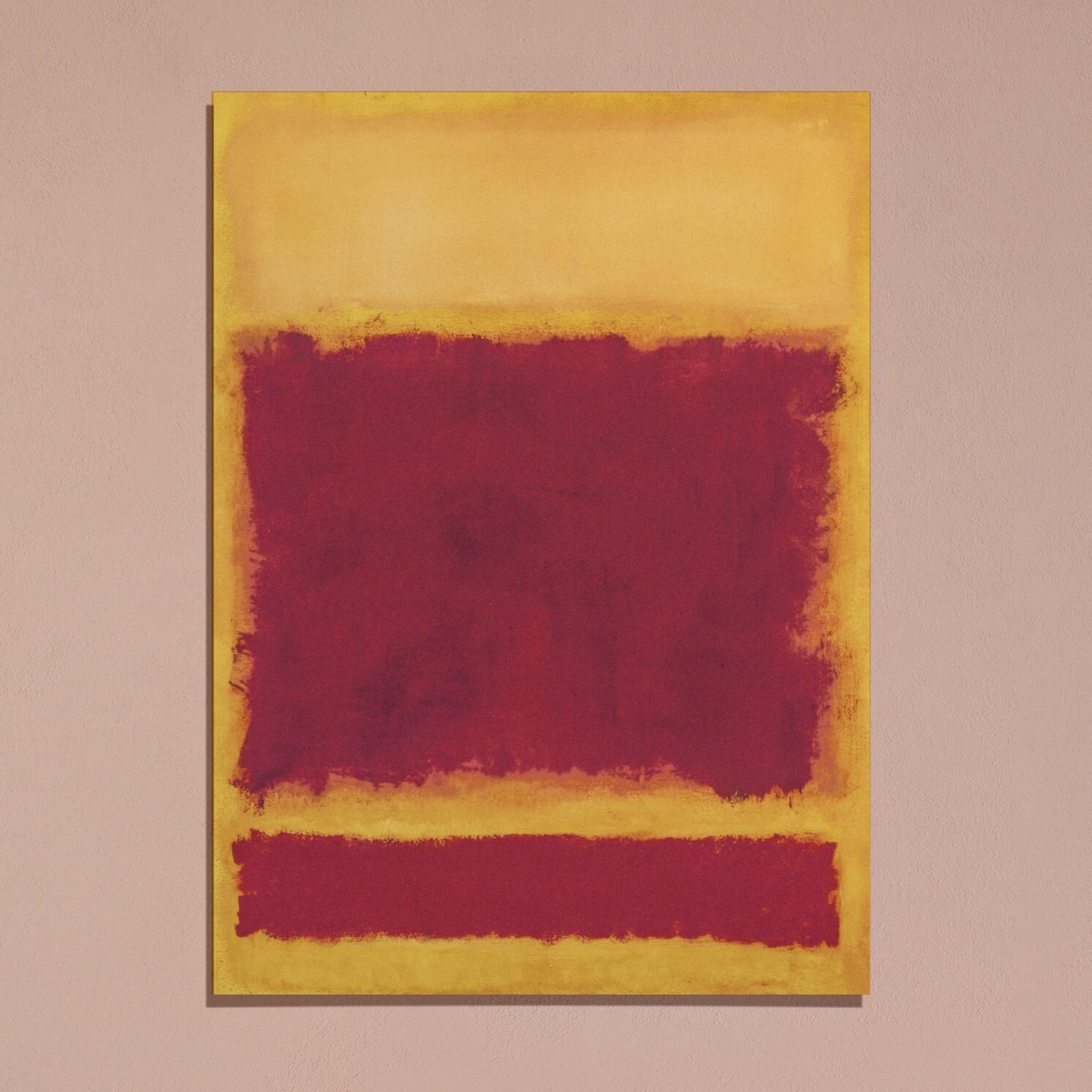 Mark Rothko Composition 1958 Red Yellow Gold Vintage Poster Art Print ...