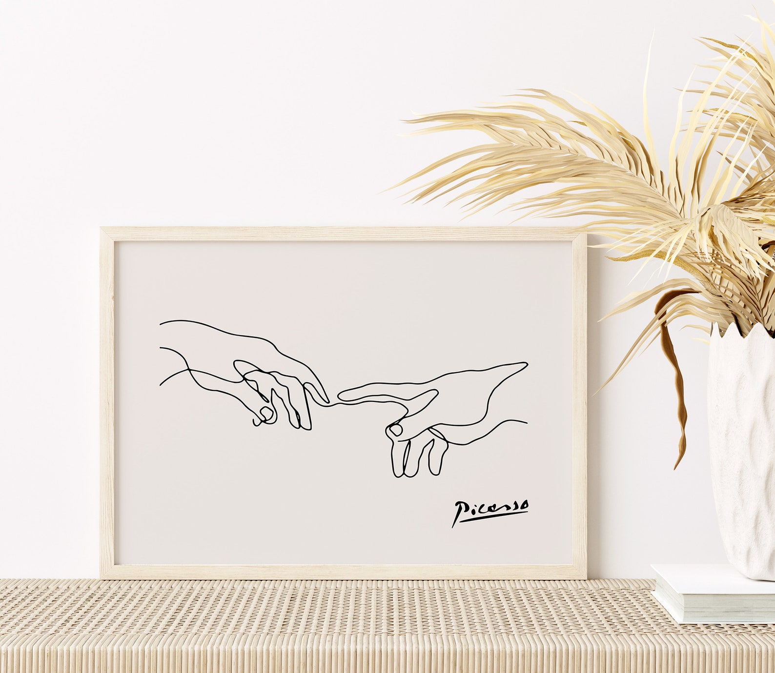 Pablo Picasso Holding Hands One Line Art Drawing Print | Museum ...