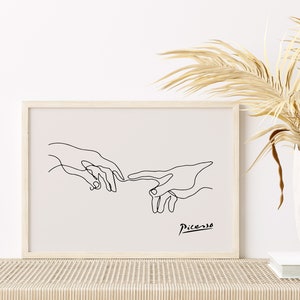 Pablo Picasso Holding Hands One Line Art Drawing Print | Museum ...