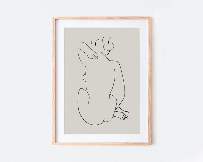 Henri Matisse One Line Body Figure Vintage Poster Art Print | Etsy