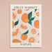 Fruit Market Naples Oranges Botanical Art Print | Spring Citrus Fruit ...