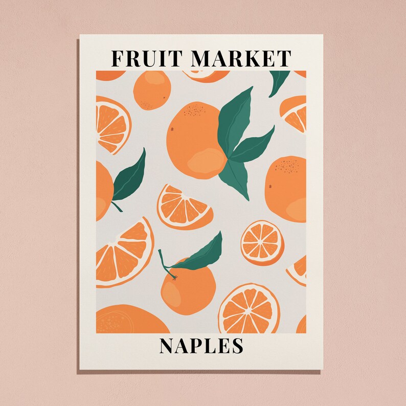 Fruit Market Naples Oranges Botanical Art Print Spring | Etsy