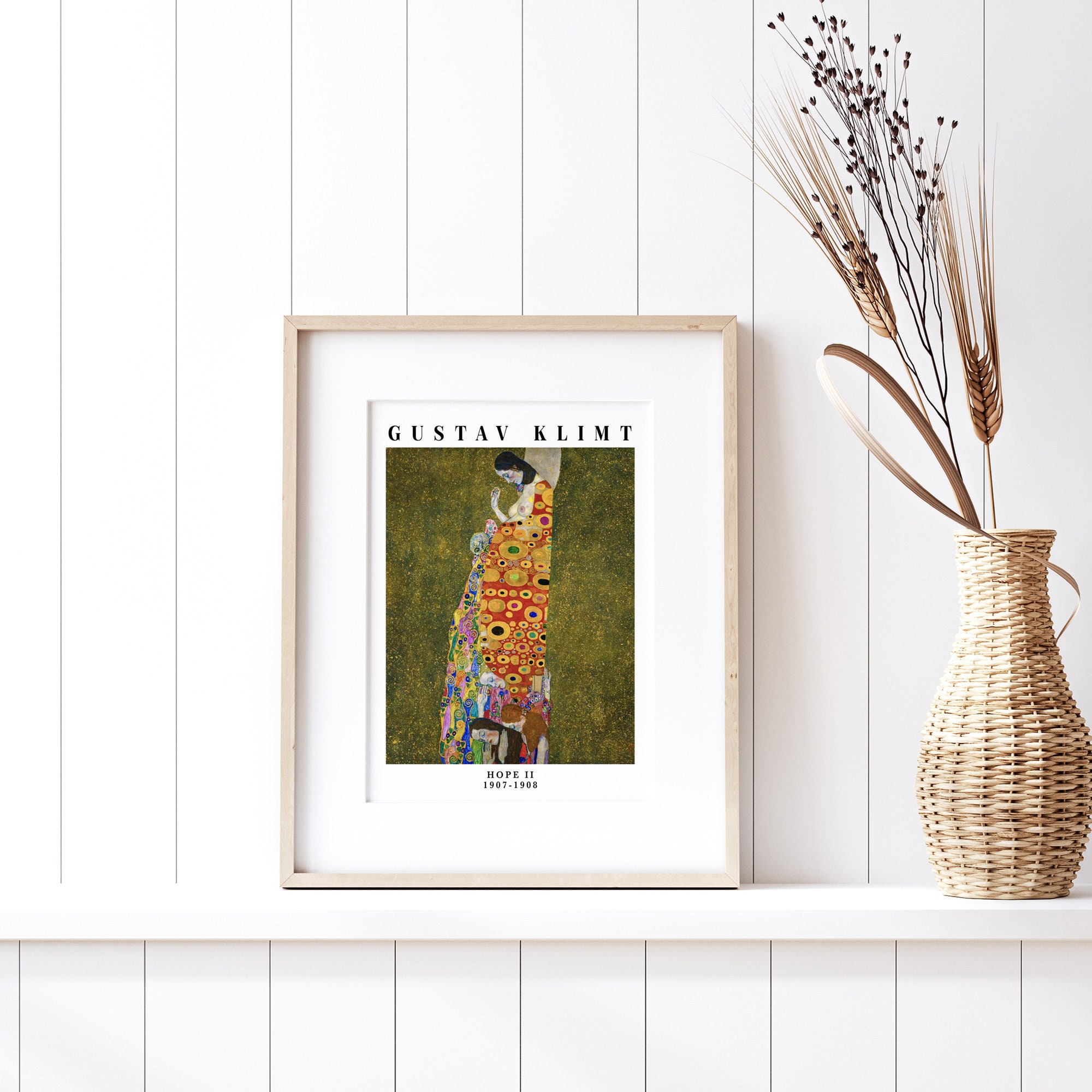 Gustav Klimt Hope II 1907-1908 Vintage Exhibition Poster Art Print ...