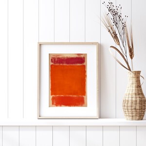 Mark Rothko No. 1 1962 Red Burnt Orange Vintage Poster Colorful Art ...