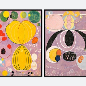 Hilma Af Klint Set of 2 the Ten Largest, No. 7, No. 6, Adulthood Group ...