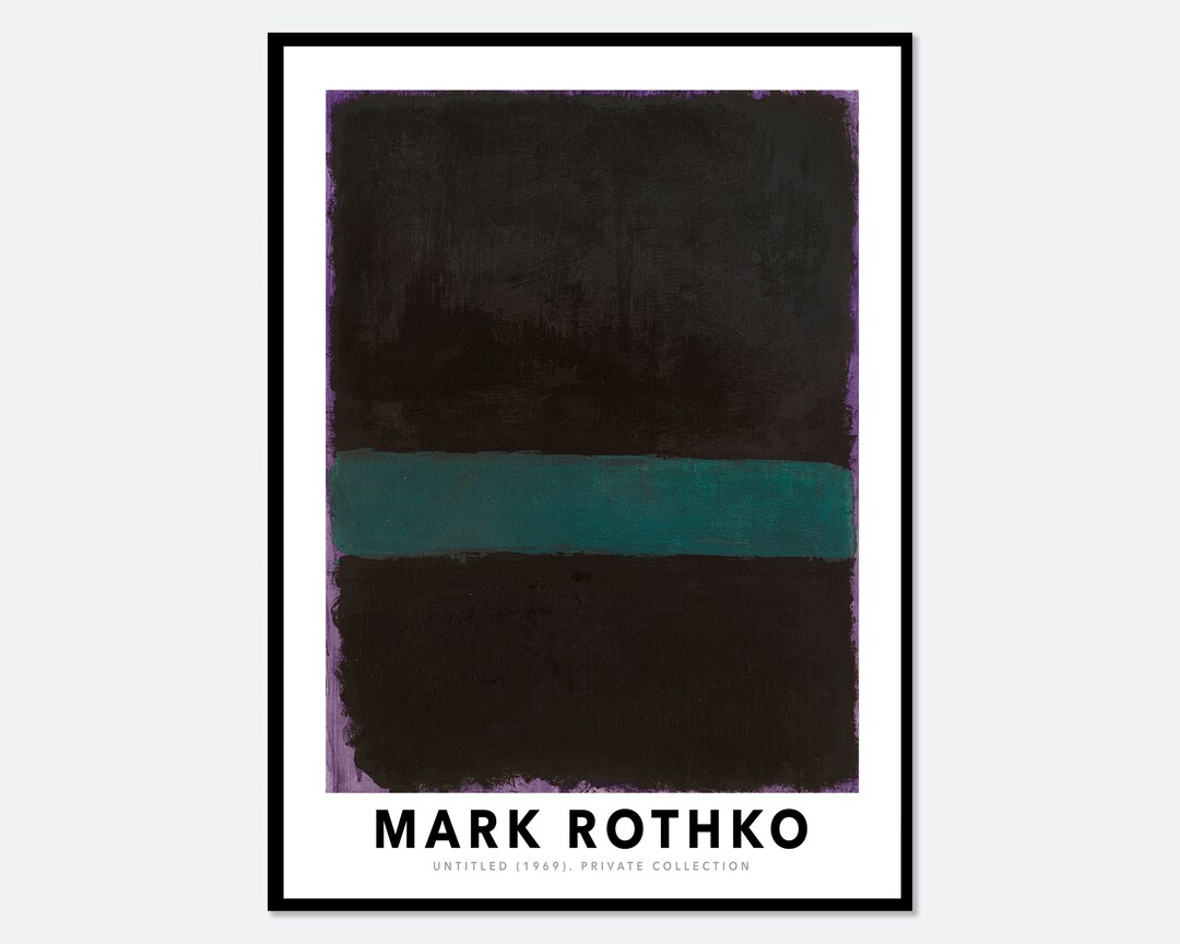Mark Rothko Untitled 1969 Black Green Purple Vintage Poster Art Print ...