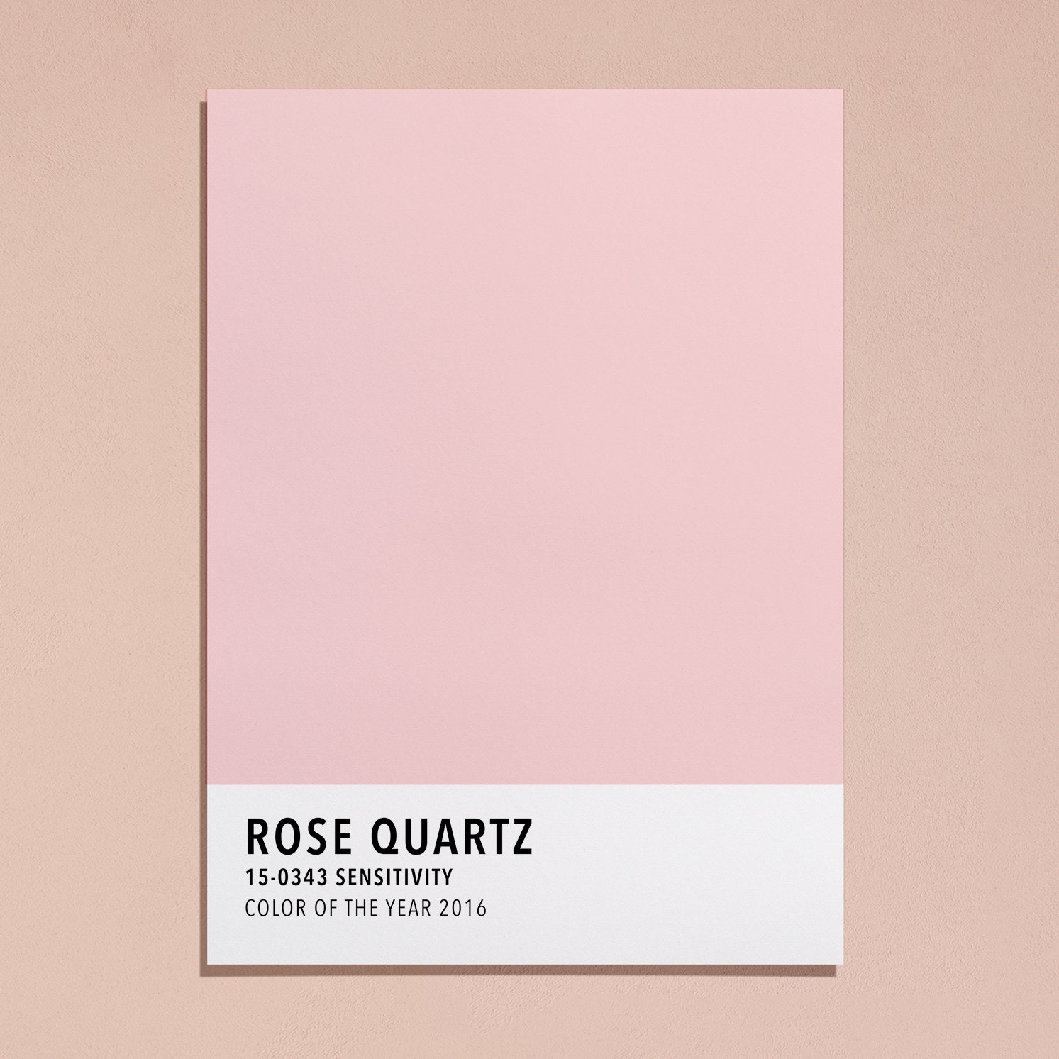 Rose Quartz Poster Pastel Pink Color Card Art Print Color - Etsy