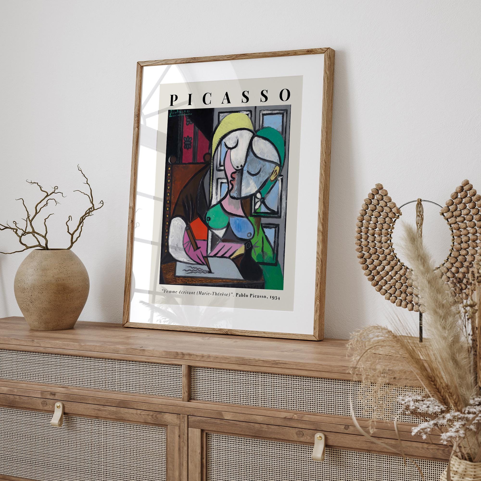 Pablo Picasso Woman Writing Marie-thérèse Abstract Cubism Painting ...