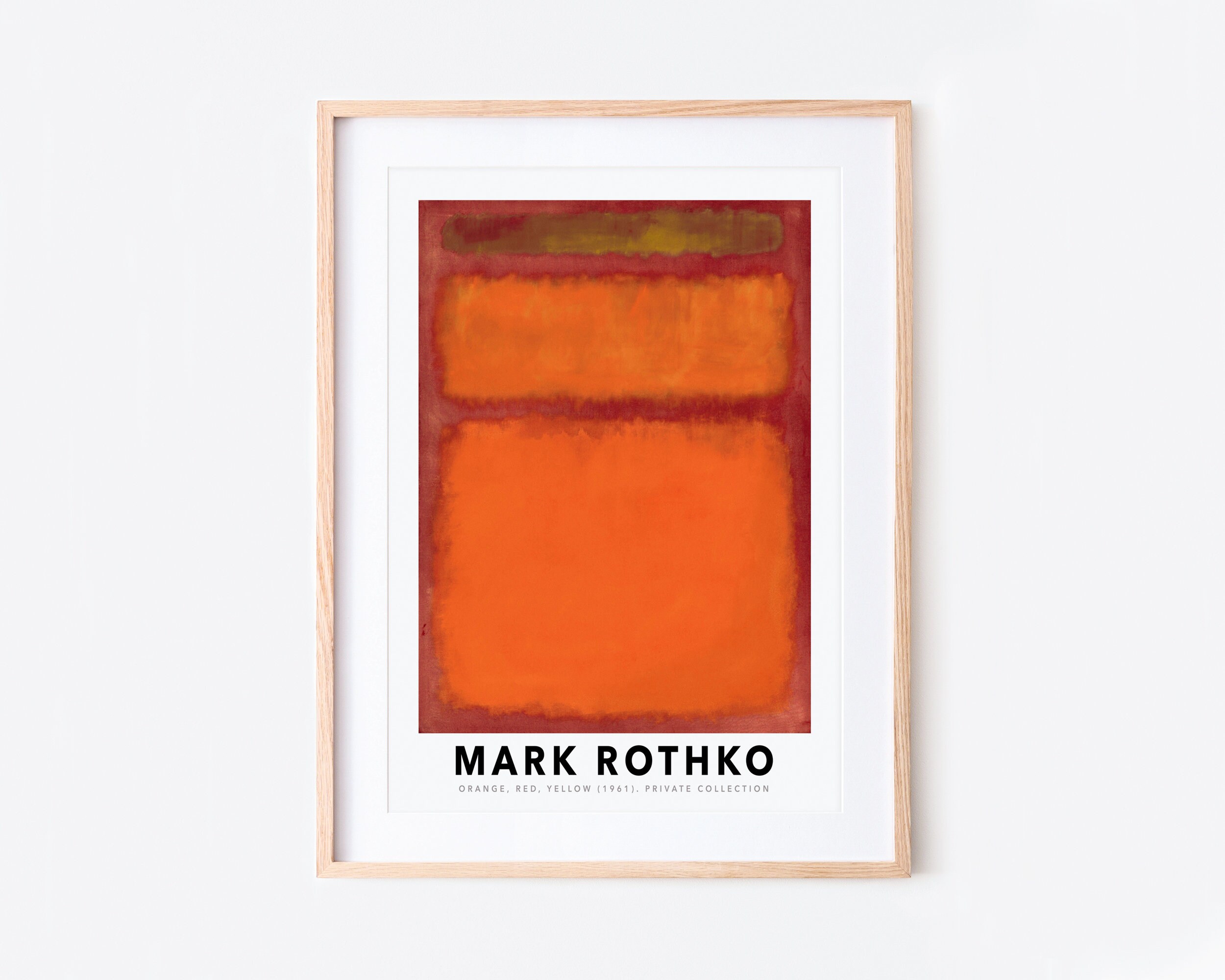 Mark Rothko Print Mark Rothko Poster Orange Red Yellow 1961 - Etsy