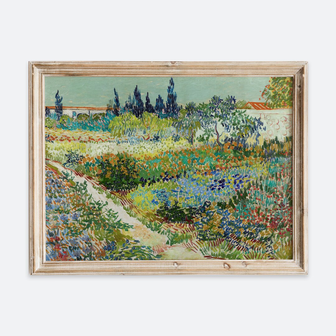 Vincent Van Gogh Garden in Arles 1888 Oil Painting Wall Art Print ...