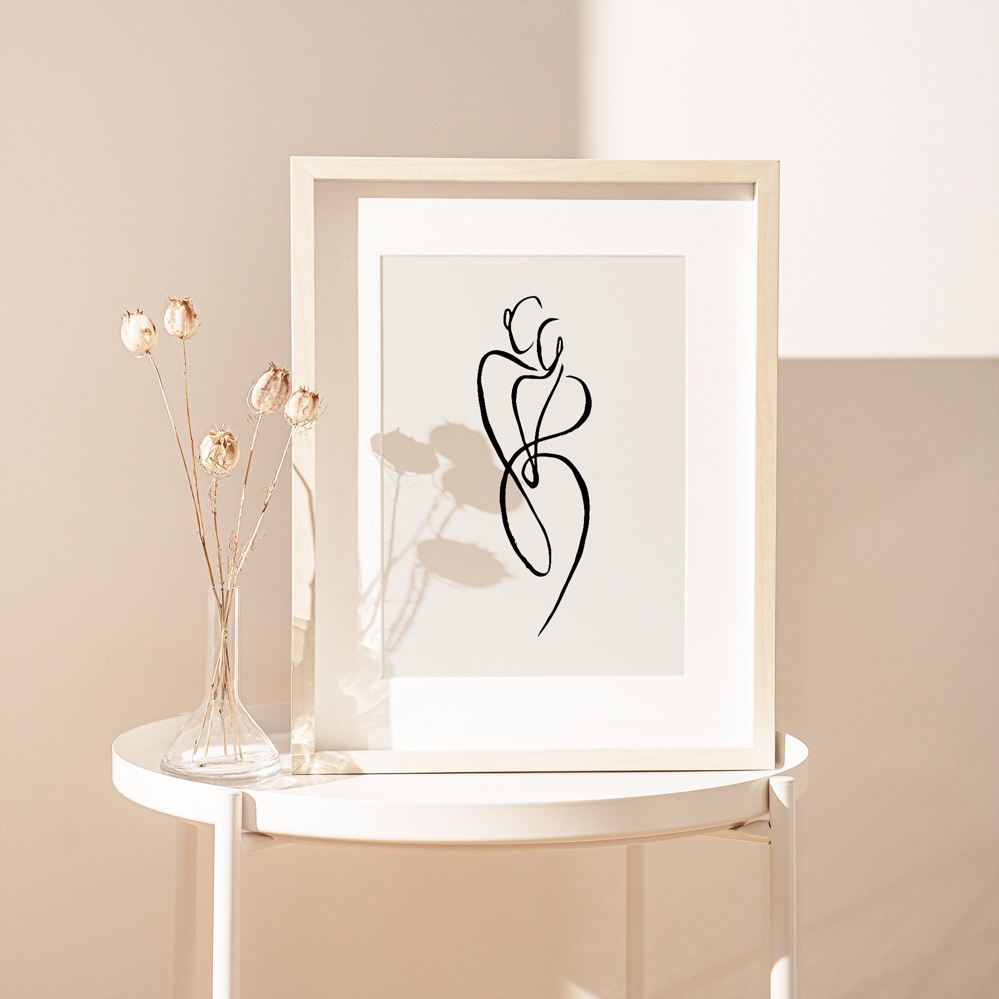 One Line Body Figure Art Print Single Line Figure Drawing - Etsy