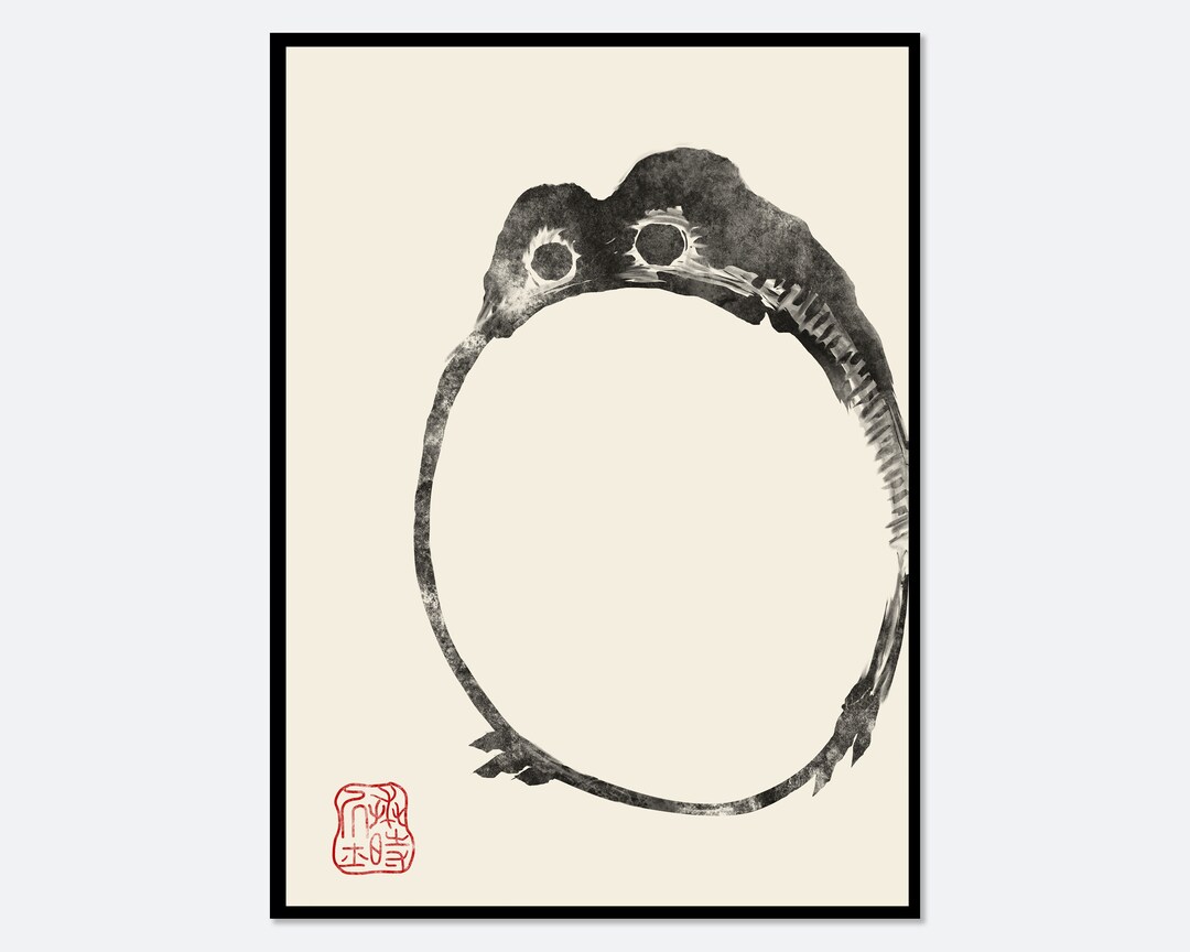 Japanese Frog Matsumoto Hoji Toad Woodblock Art Print | Japanese Art ...