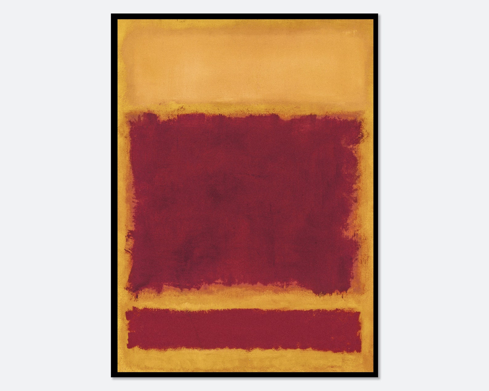 Mark Rothko Composition 1958 Red Yellow Gold Vintage Poster Art Print ...