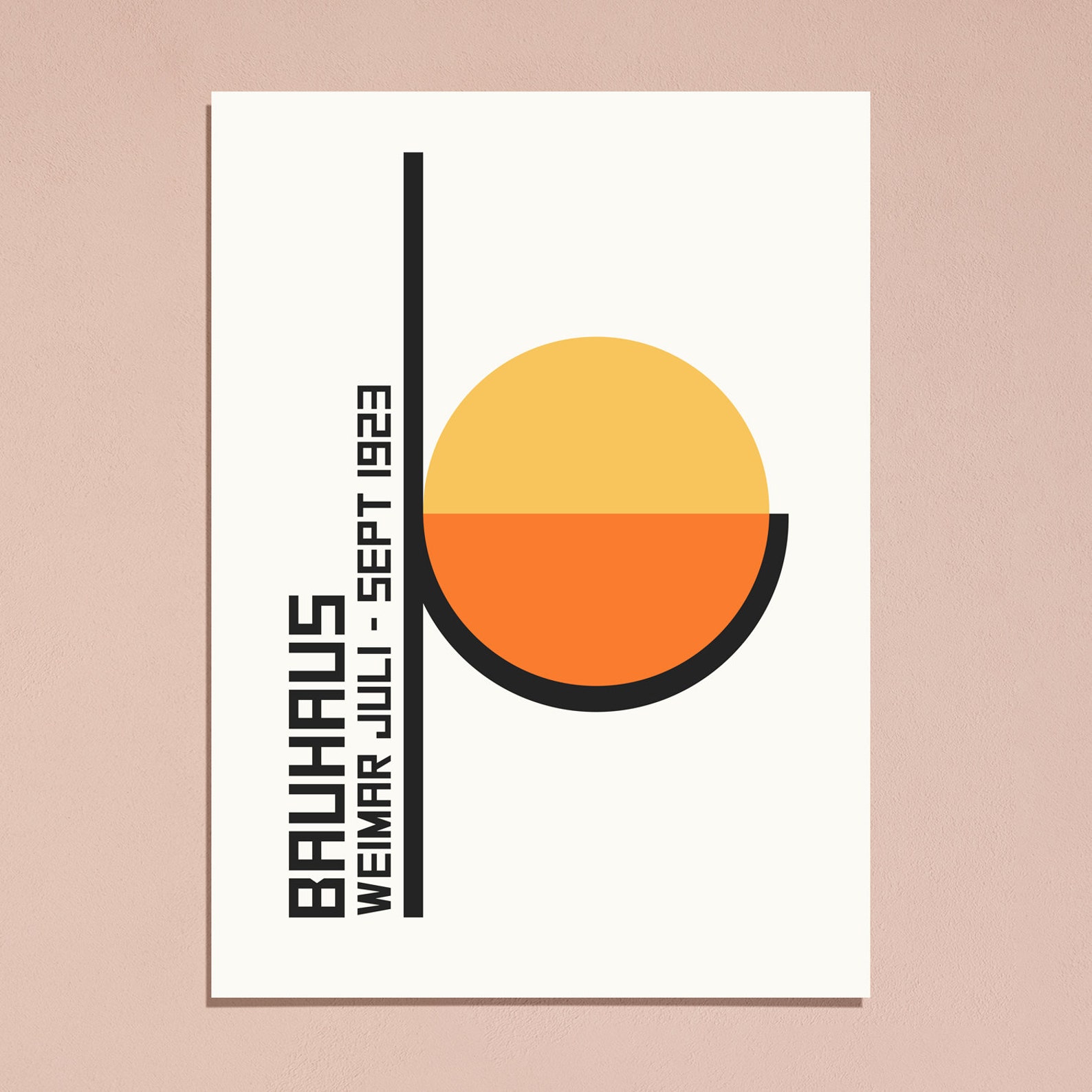 Bauhaus Geometric Design 1919 Art Print | Bauhaus Ausstellung Weimar ...