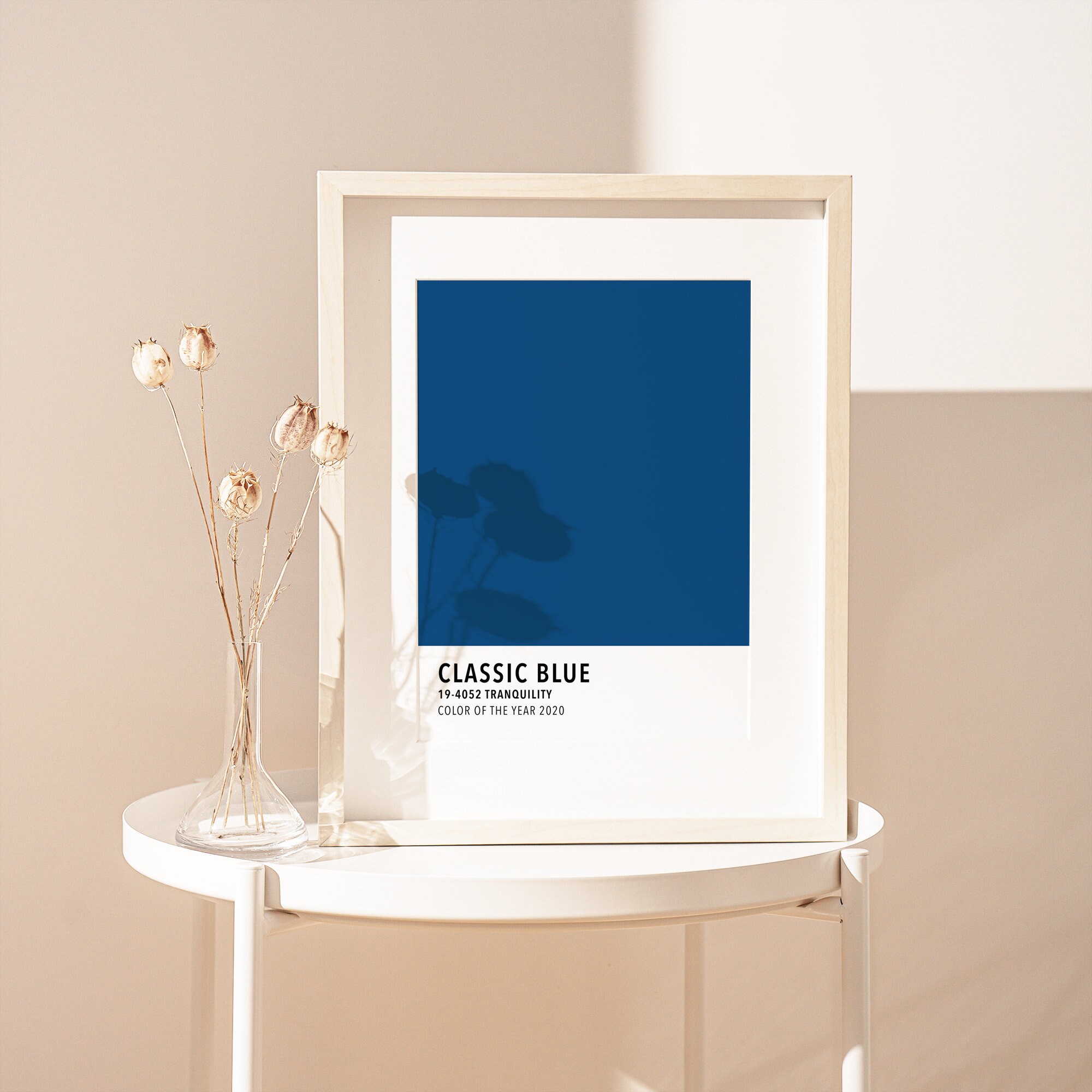 Classic Blue Poster Blue Color Card Art Print Color Palette - Etsy