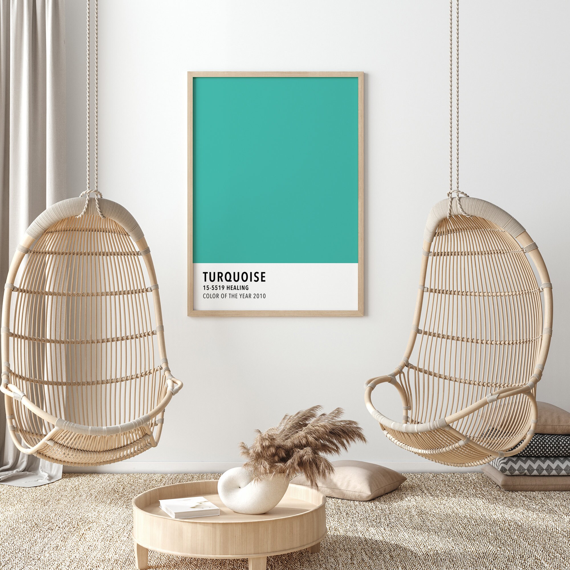 Turquoise Poster Blue Green Color Card Art Print Color - Etsy