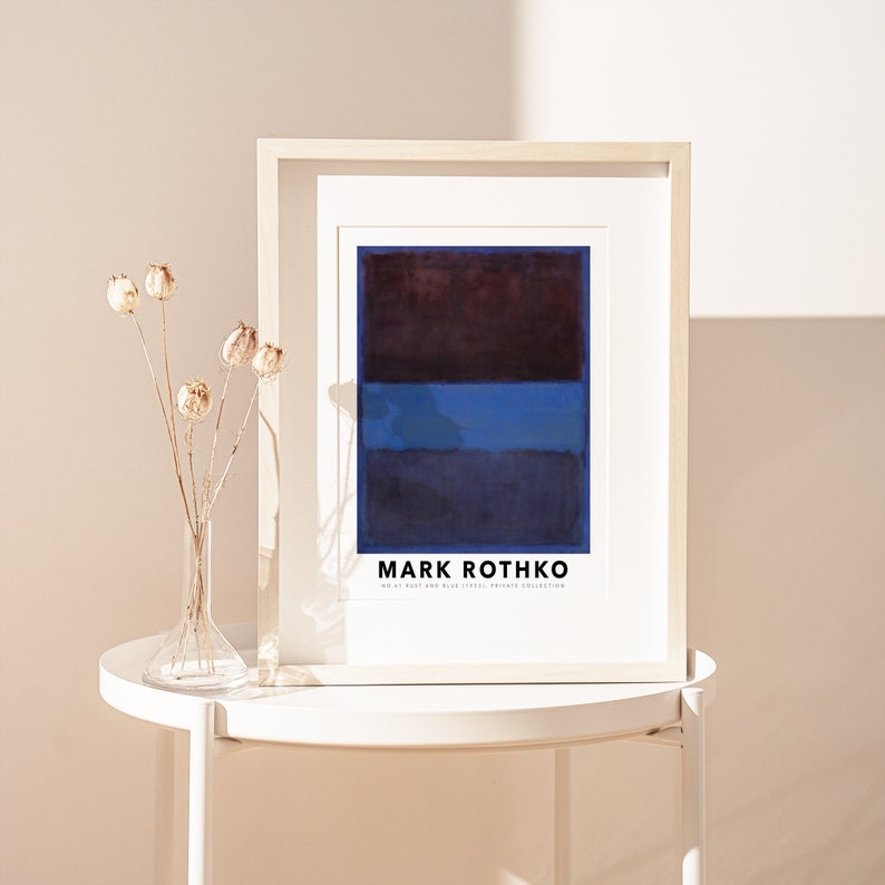 Mark Rothko No. 61 Rust and Blue 1953 Vintage Poster Colorful - Etsy