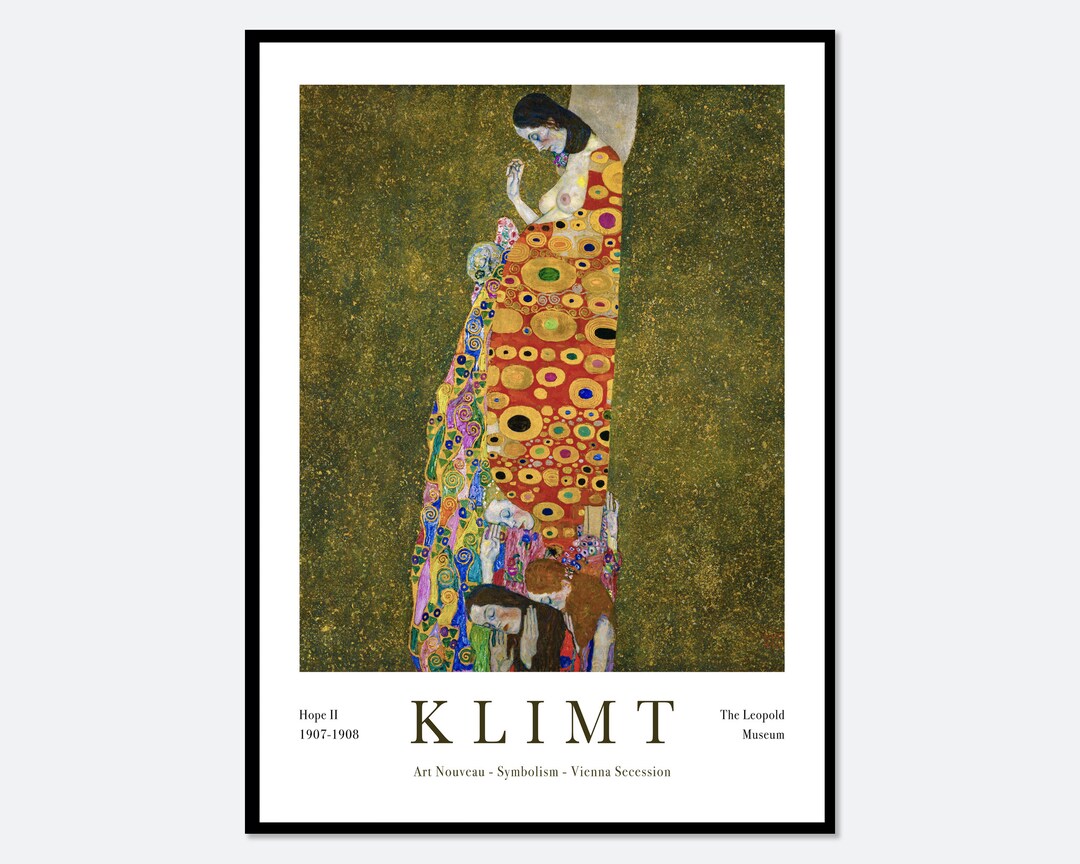 Gustav Klimt Hope II 1907-1908 Vintage Exhibition Poster Art Print ...