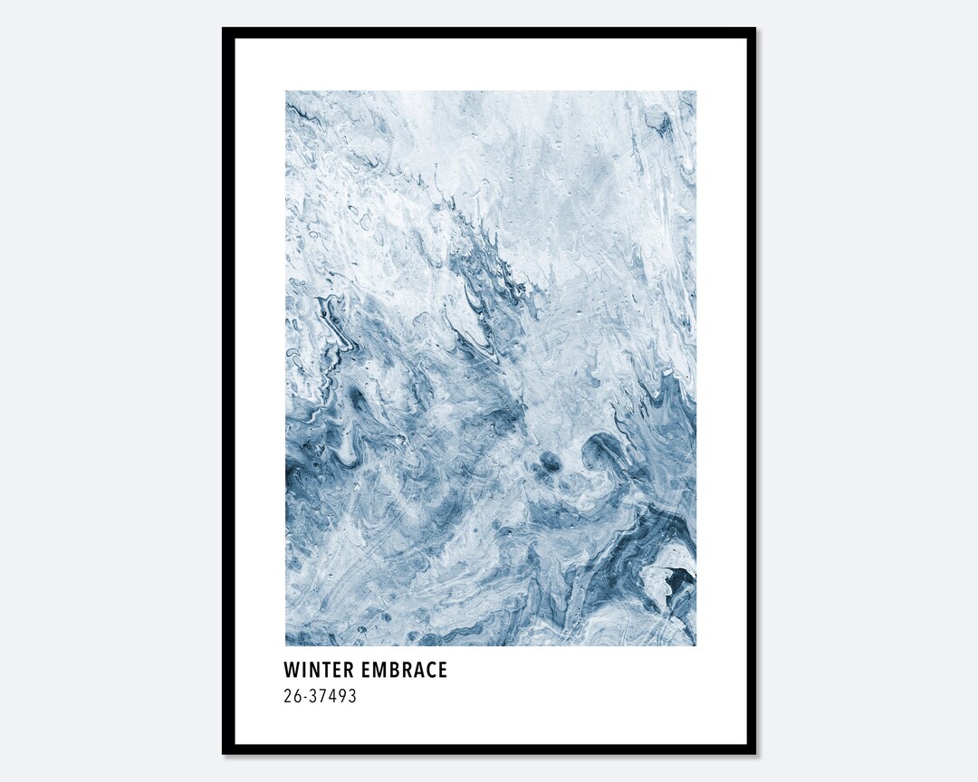 Icy Winter Blue Color Card Inspired Art Print | Winter Nature ...