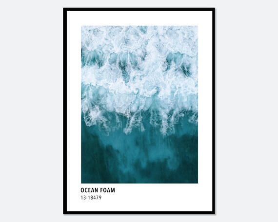 Ocean Waves Blue Color Card Inspired Art Print Coastal - Etsy Australia