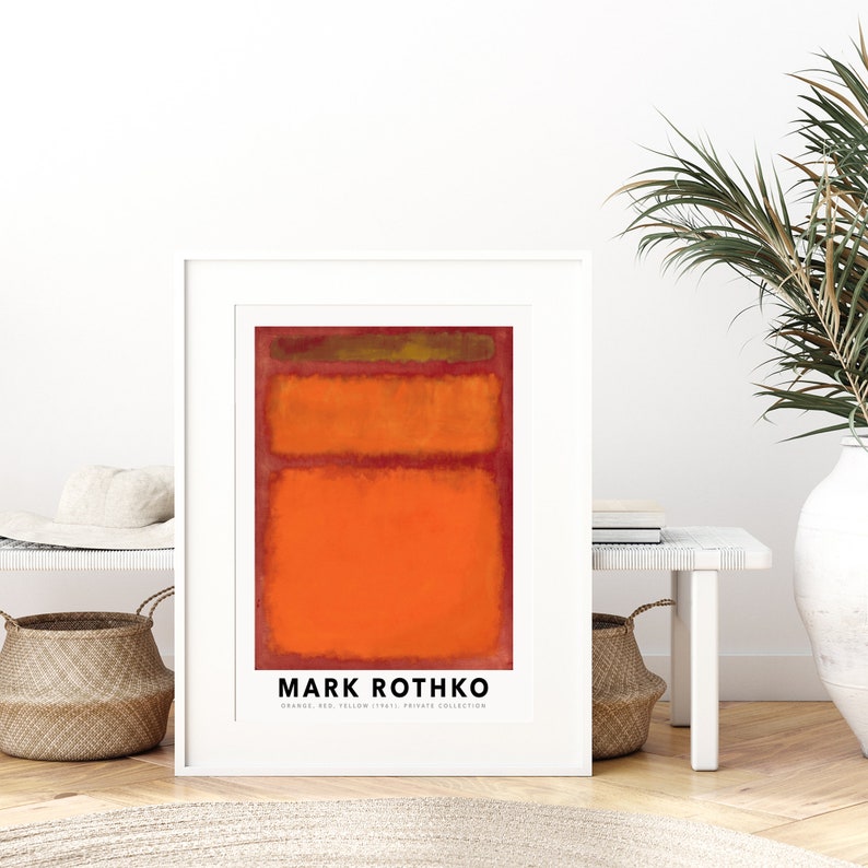 Mark Rothko Poster Mark Rothko Poster Orange Rot Gelb 1961 - Etsy ...