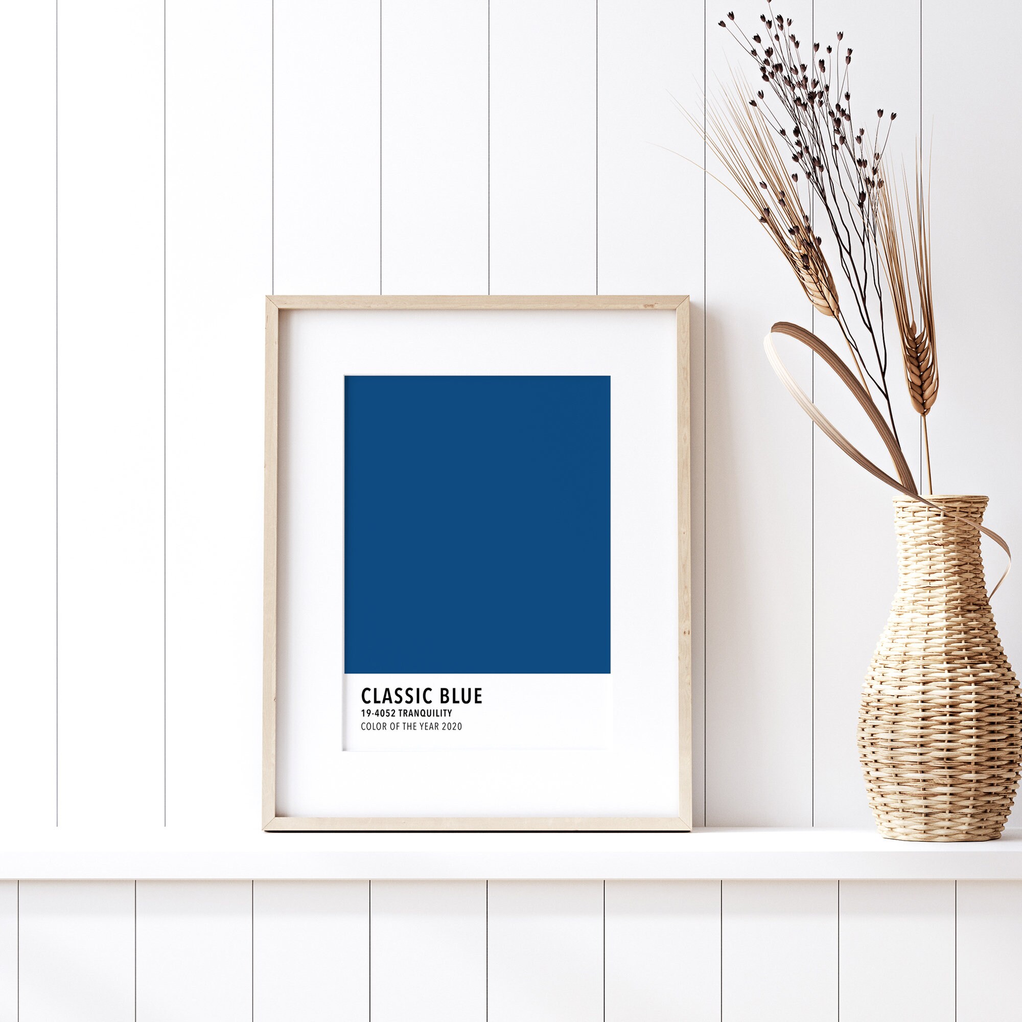 Classic Blue Poster Blue Color Card Art Print Color Palette - Etsy