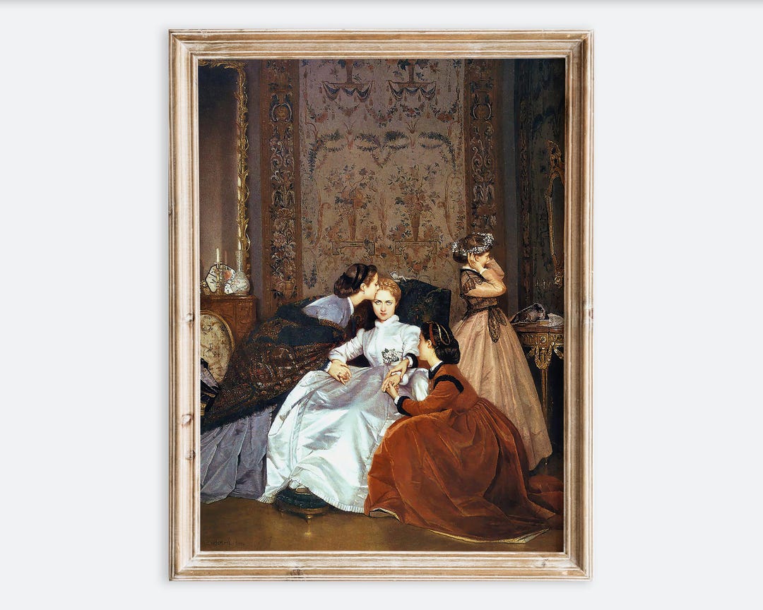 The Reluctant Bride Auguste Toulmouche Oil Painting Wall Art Print ...