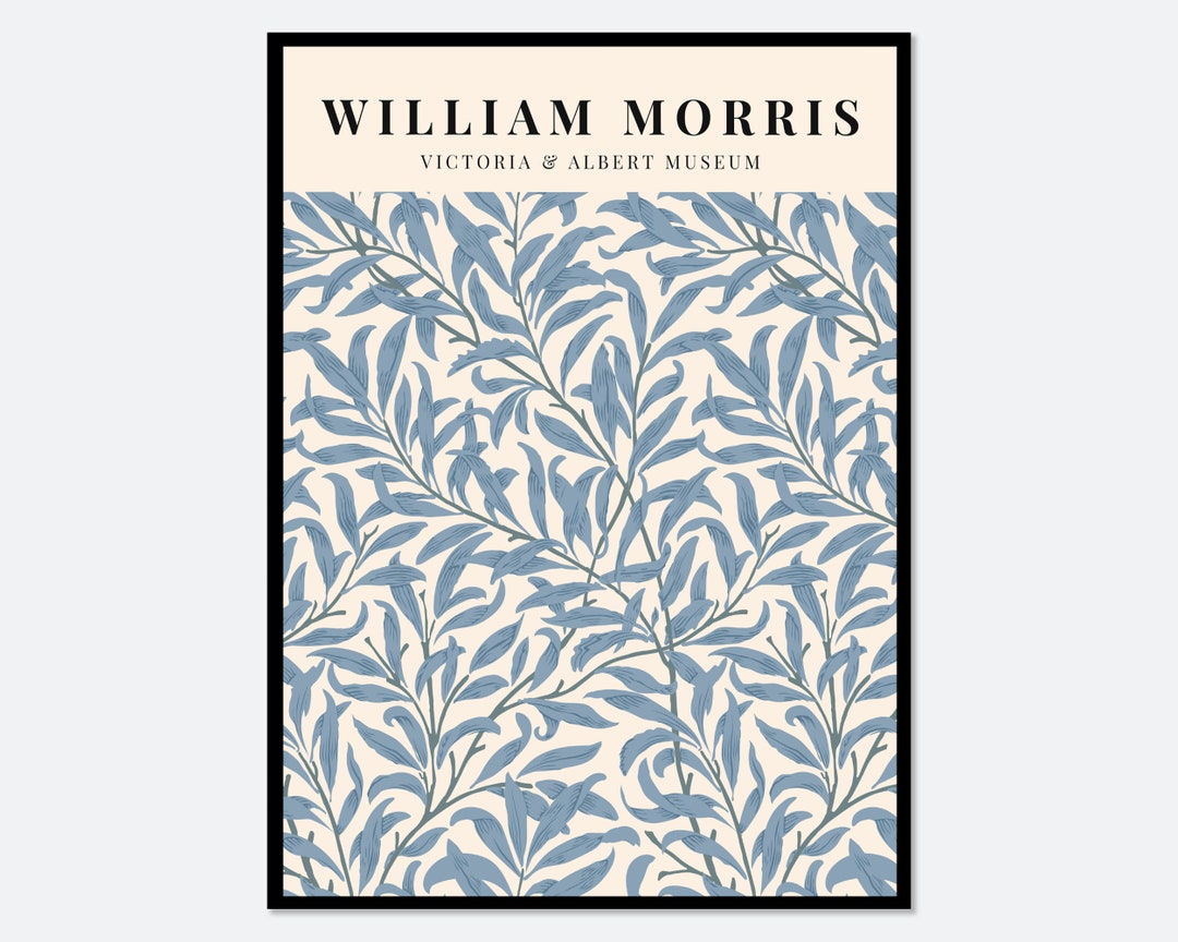 William Morris Blue Willow Bough Colorful Flowers Vintage Poster Wall ...