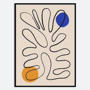 Henri Matisse Inspired Cut Outs Vintage Style Poster Wall Art Print ...