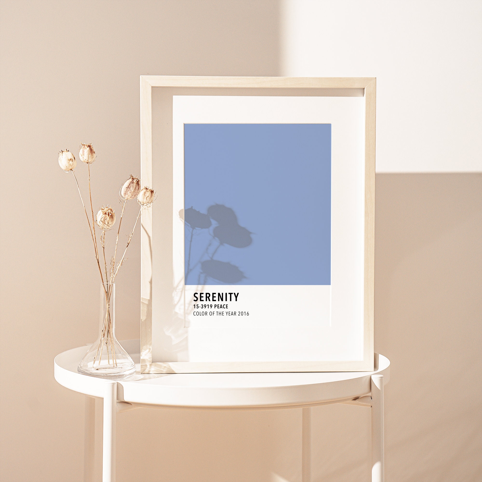Serenity Baby Blue Color Card Art Print Color Palette Print - Etsy