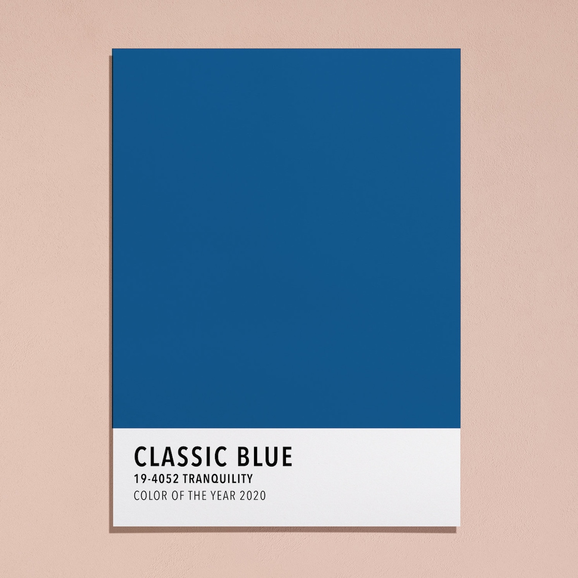 Classic Blue Poster Blue Color Card Art Print Color Palette - Etsy