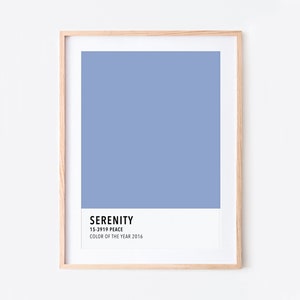 Serenity Baby Blue Color Card Art Print | Color Palette Print, Color ...