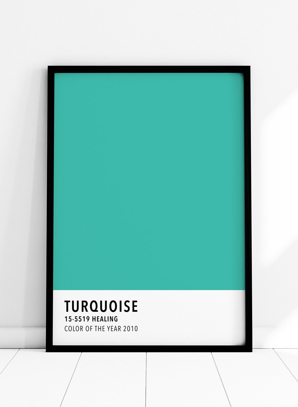 Turquoise Poster Blue Green Color Card Art Print Color - Etsy
