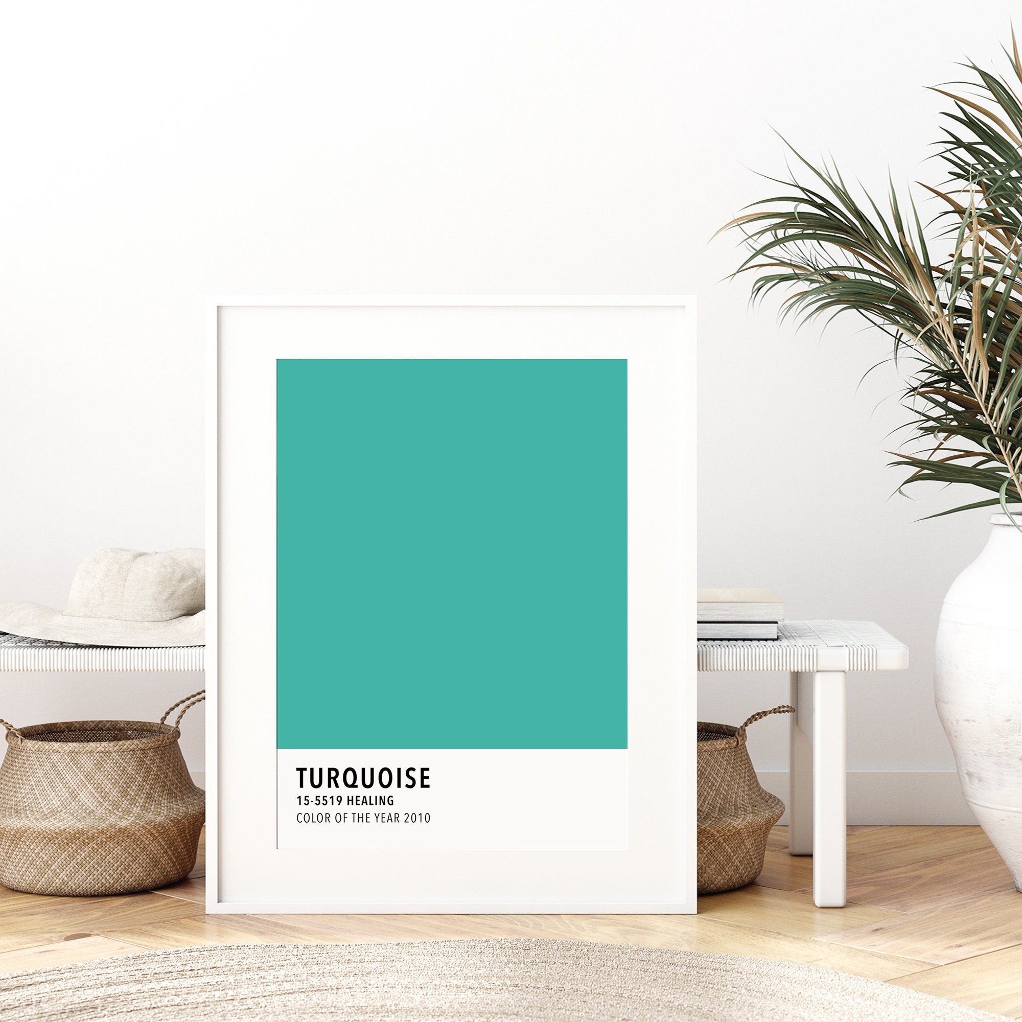 Turquoise Poster Blue Green Color Card Art Print Color - Etsy