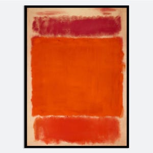 Mark Rothko No. 1 1962 Red Burnt Orange Vintage Poster Colorful Art ...