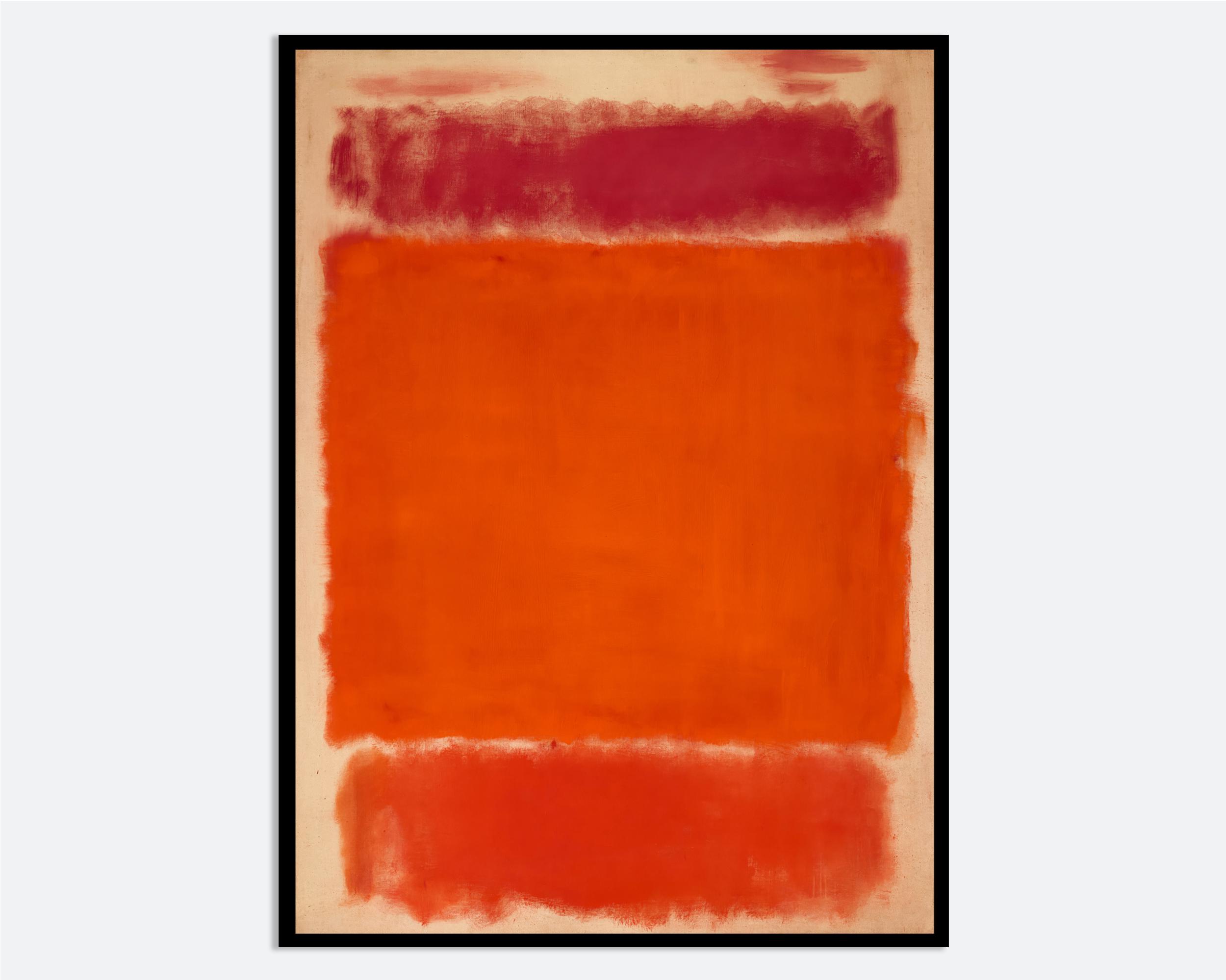 Mark Rothko No. 1 1962 Red Burnt Orange Vintage Poster Colorful Art ...