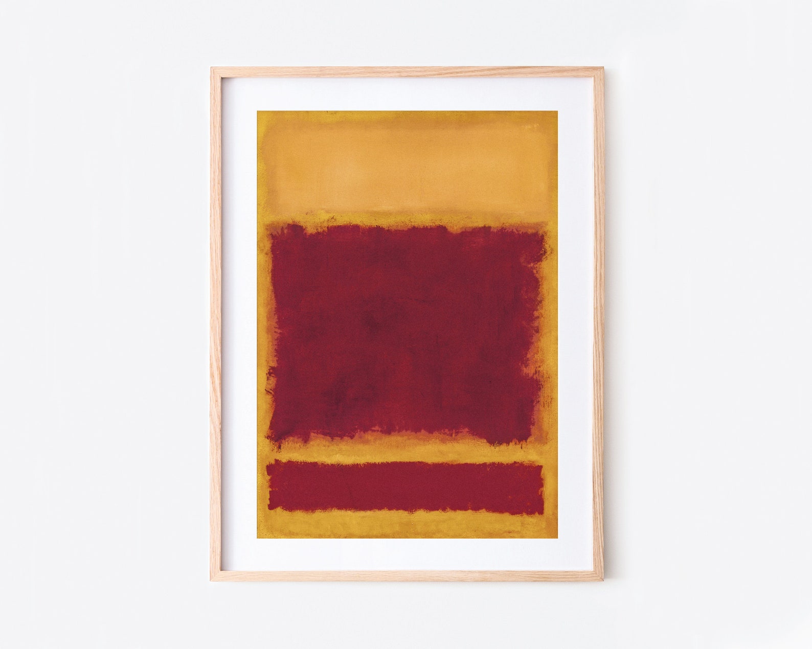 Mark Rothko Composition 1958 Red Yellow Gold Vintage Poster Art Print ...