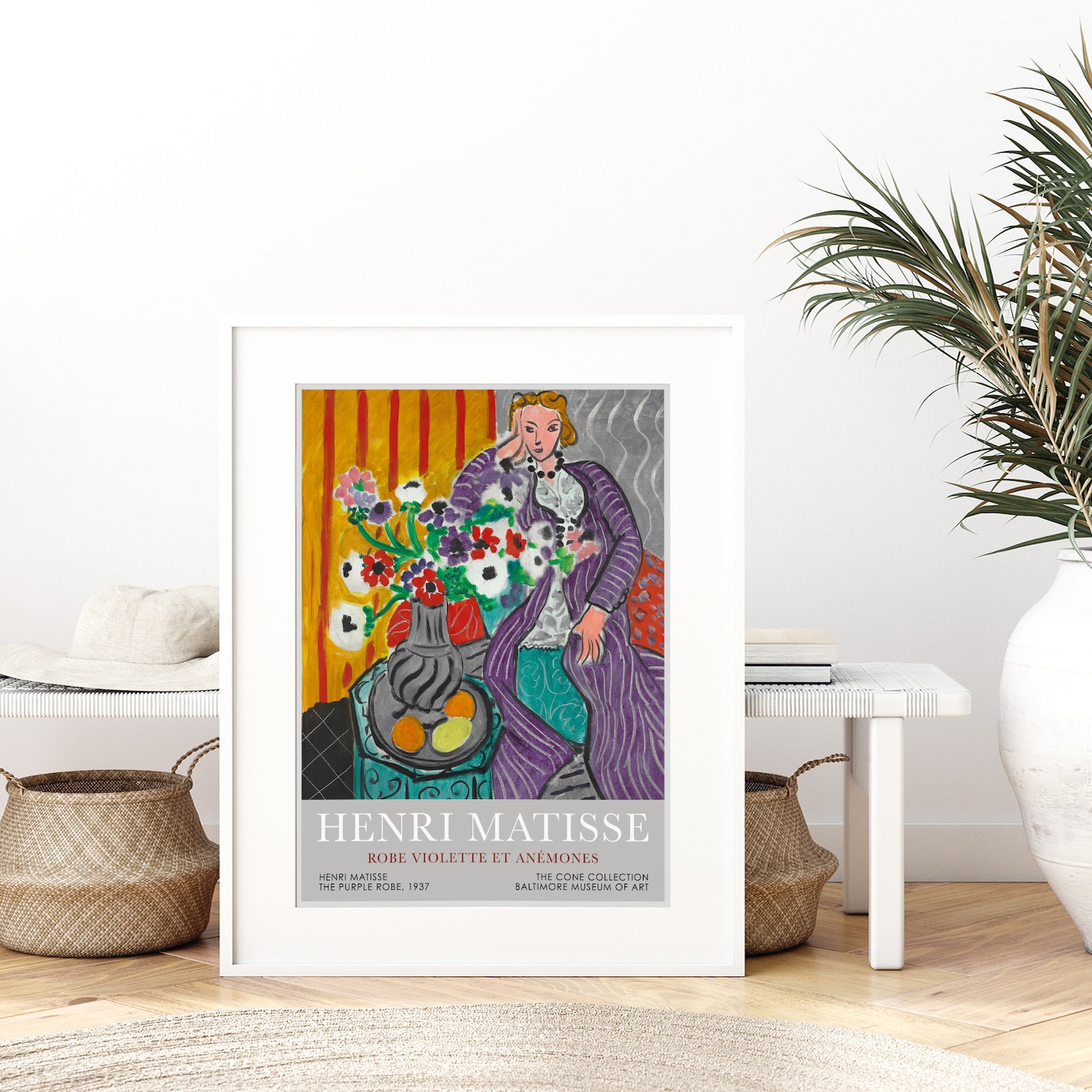 Henri Matisse Purple Robe and Anemones Vintage Poster Art - Etsy