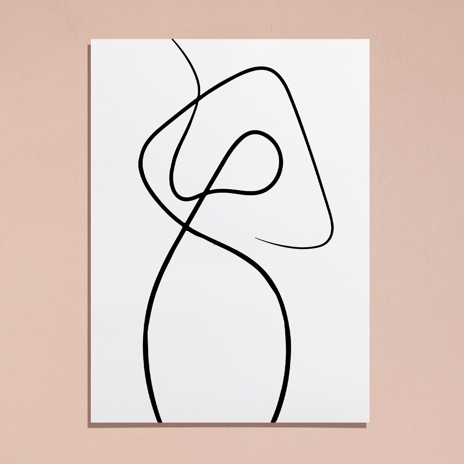 One Line Body Figure Art Print Single Line Figure Drawing | Etsy