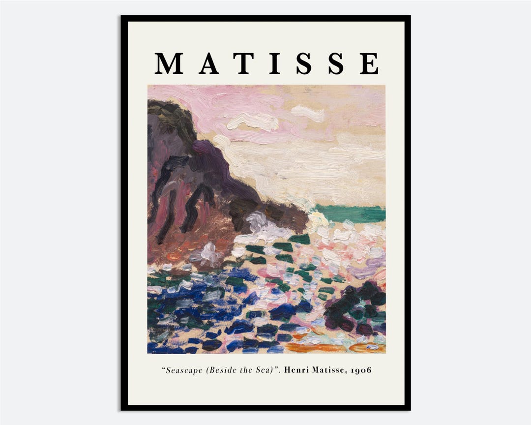 Henri Matisse Seascape Beside the Sea Coastal Painting Vintage Poster ...