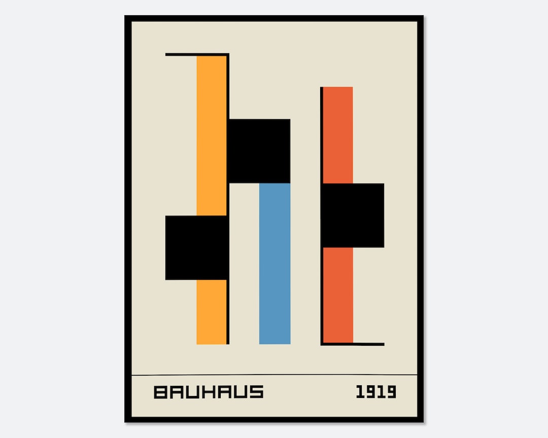 Bauhaus Geometric Shapes Art Print | Bauhaus Ausstellung Weimar ...
