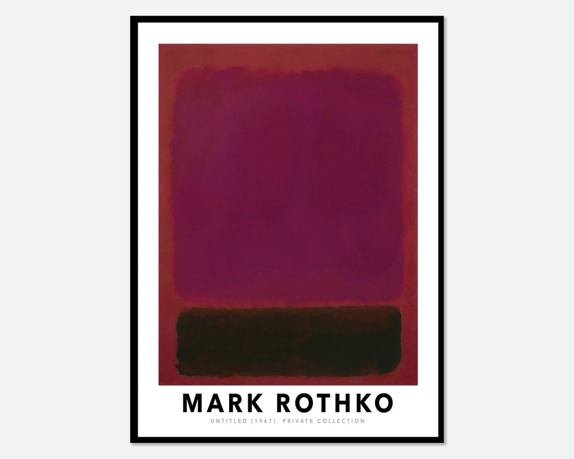 Mark Rothko Print, Mark Rothko Poster, Untitled 1967 Violet Pink ...