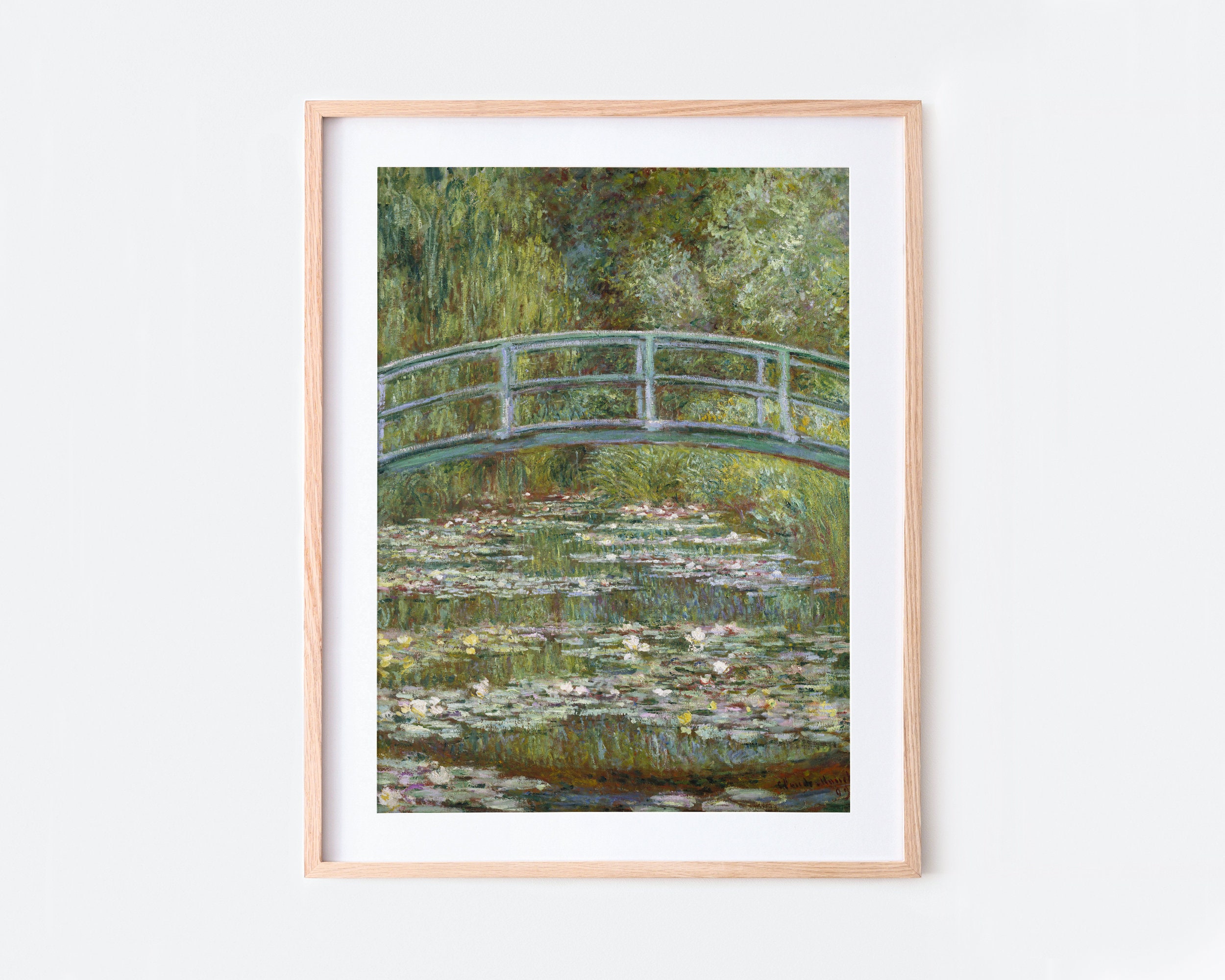 Claude Monet Bridge Over a Pond of Water Lilies Vintage Poster Art ...