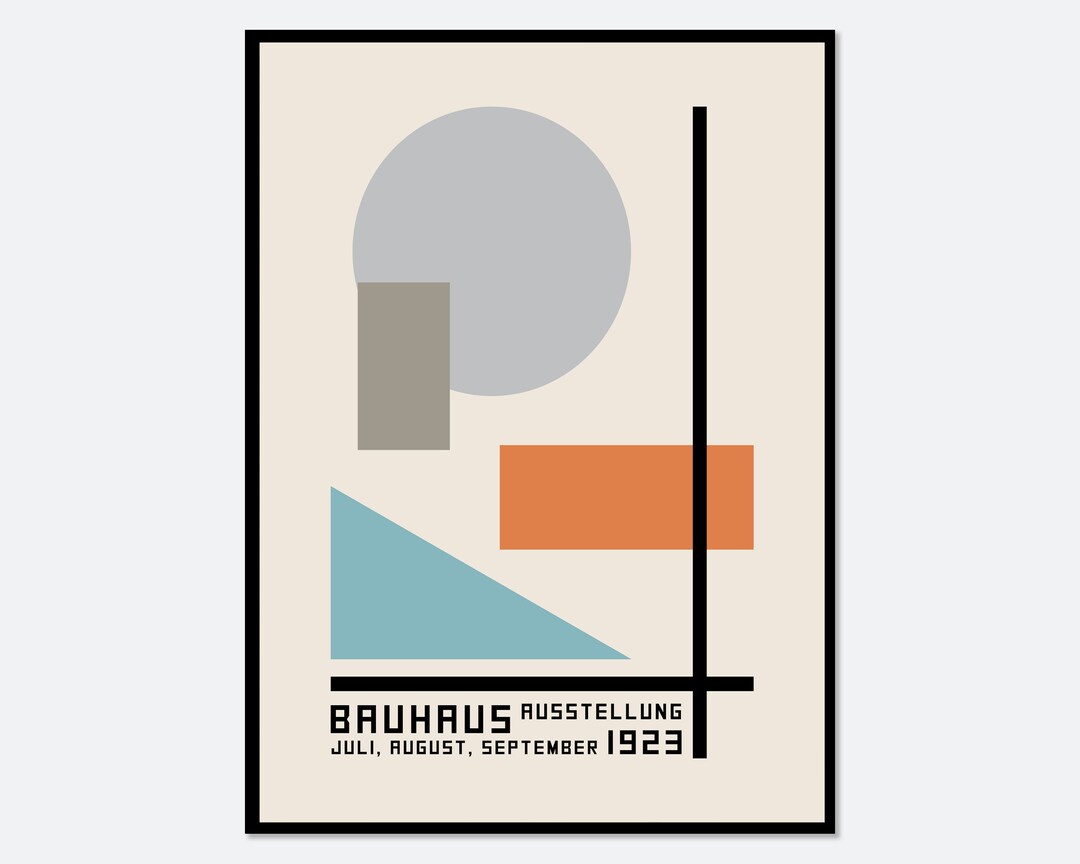 Bauhaus Geometric Design 1919 Art Print | Bauhaus Weimar 1923, Bauhaus ...