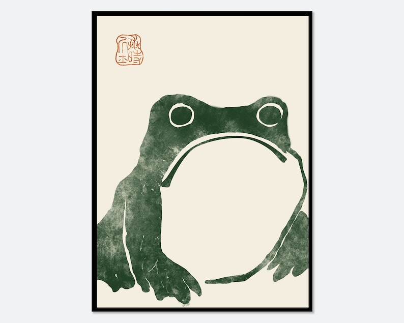 Japanese Frog Matsumoto Hoji Toad Woodblock Art Print - Etsy Australia