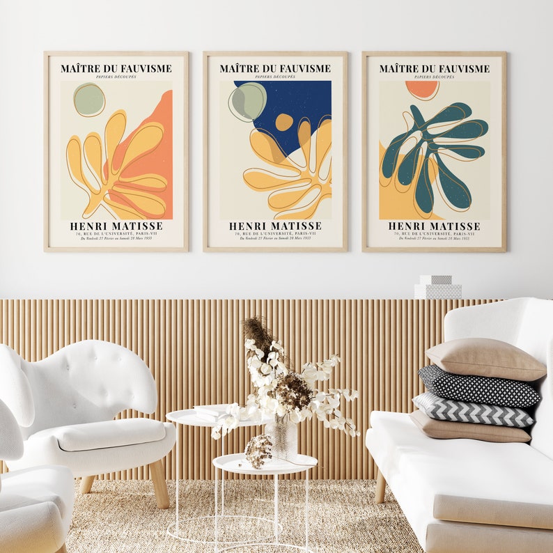 Henri Matisse Cut-outs Set of 3 Vintage Poster Art Print - Etsy