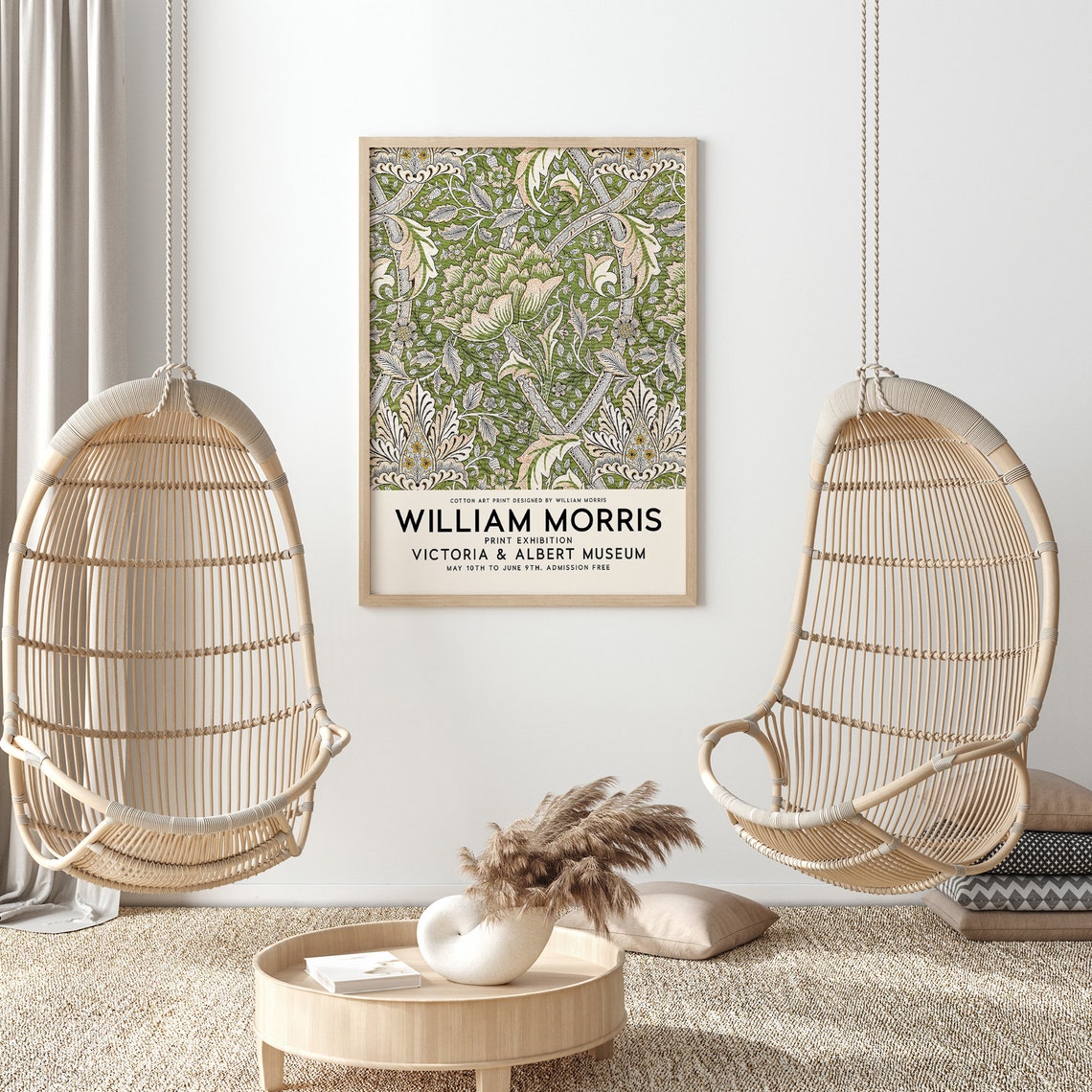 William Morris Windrush Flowers Botanical Vintage Poster Art Print ...