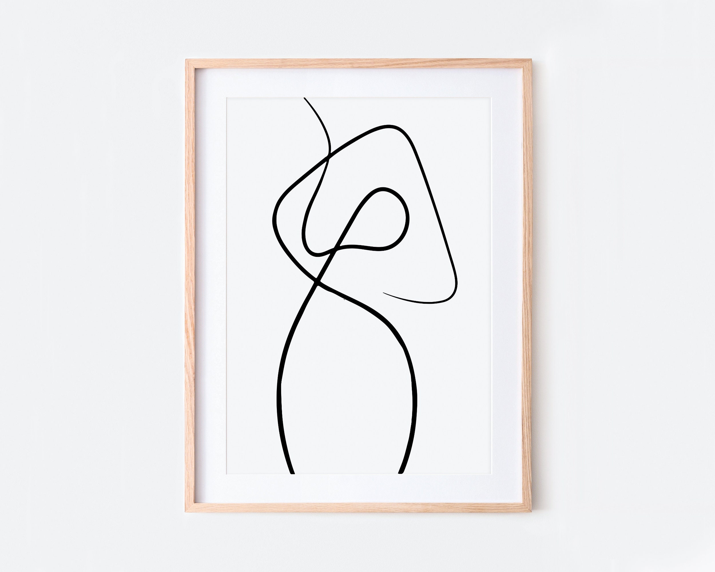 One Line Body Figure Art Print Single Line Figure Drawing - Etsy